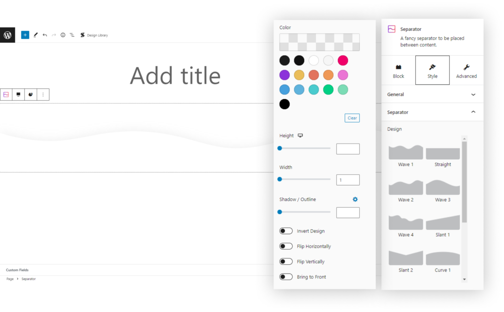 Page Separator Block for WordPress - Stackable