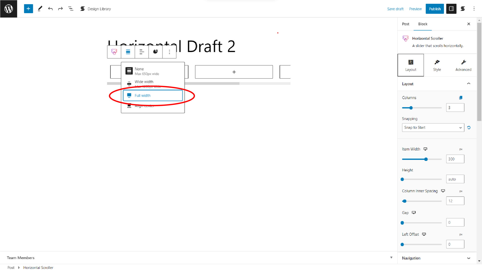 How to Create a Horizontal Layout on WordPress - Stackable