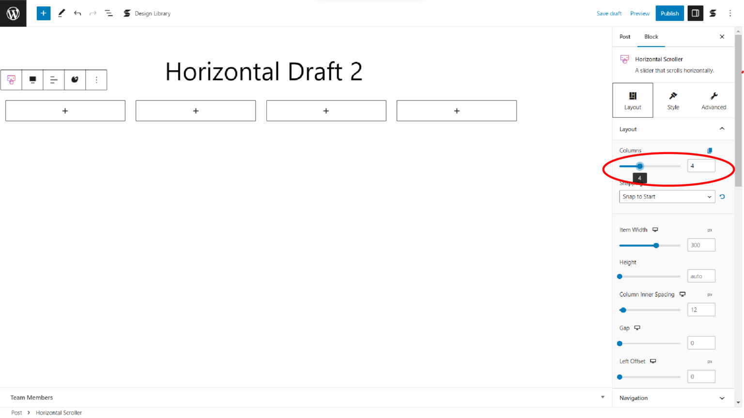 How to Create a Horizontal Layout on WordPress - Stackable