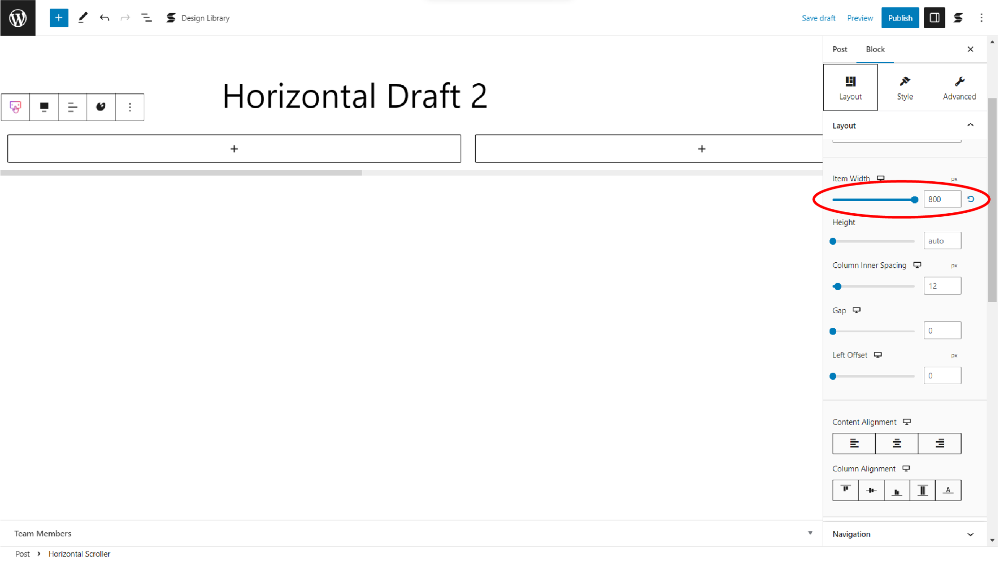 How to Create a Horizontal Layout on WordPress - Stackable