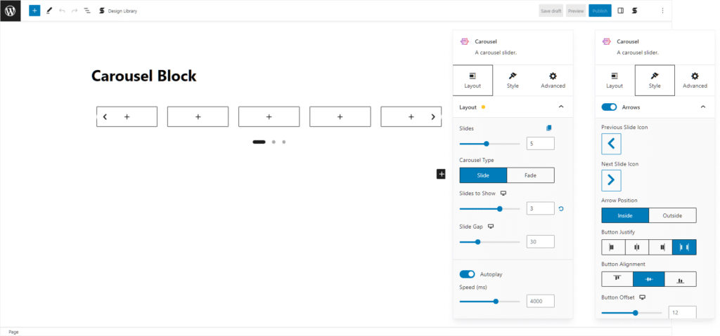 Carousel Block - Stackable